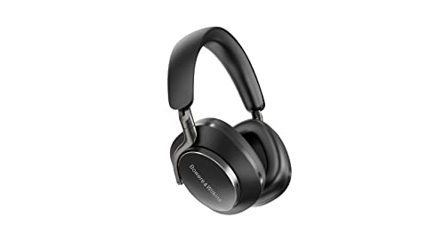 Bowers & Wilkins Px8 Over-Ear Wireless Headphones, Advanced Active Noise Cancellation, Compatible with B&W Android/iOS Music App, Premium Design, Offers 7-Hour Playback on 15-Min Quick Charge, Black