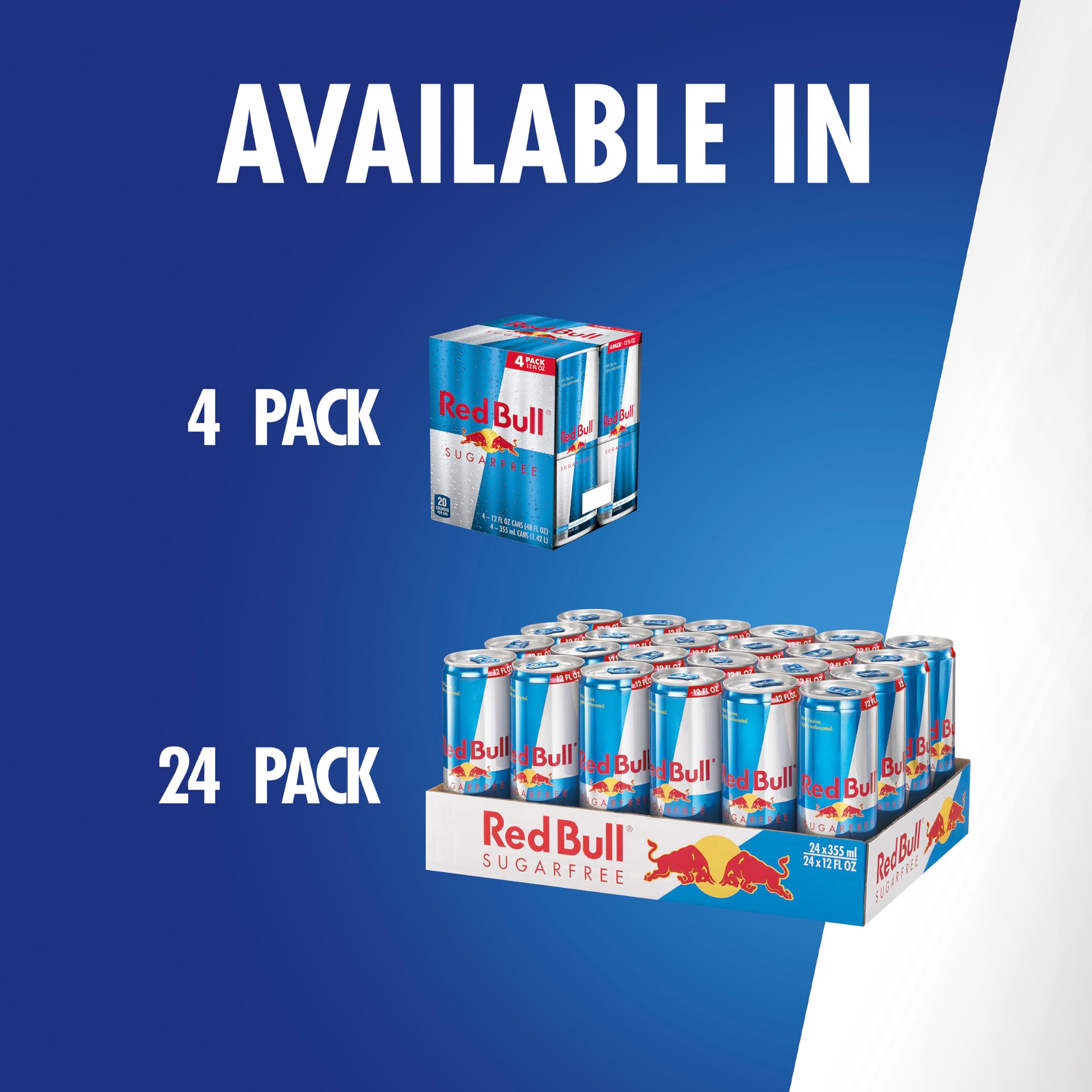 Red Bull Sugar Free Energy Drink with 114mg Caffeine plus Taurine & B Vitamins, 12 Fl Oz, Pack of 24 Cans