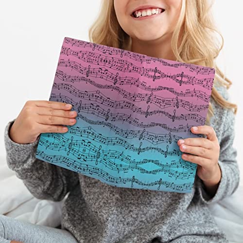 DIYFLASH Music Notation 4 Pack Stretchable Book Sleeve Covers Book Dust Jacket Covers Washable Textbook Covers Book Case Cover for Student, 15.7×9.8 in