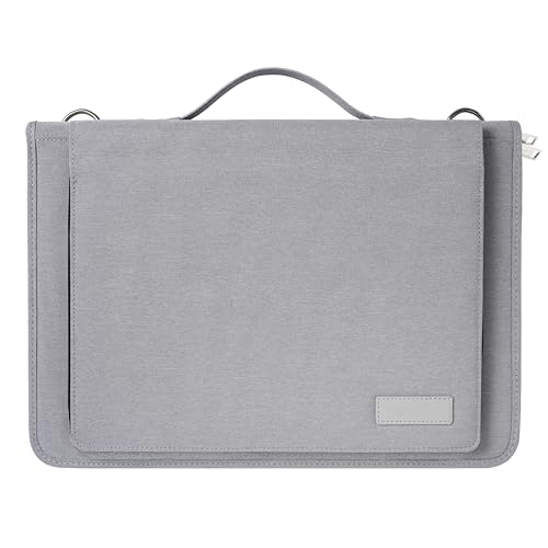 Broonel Grey Leather Laptop Messenger Case - Compatible with HP EliteBook 830 G9 13" WUXGA Laptop