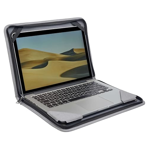 Broonel Grey Leather Laptop Messenger Case - Compatible with HP EliteBook 830 G9 13" WUXGA Laptop