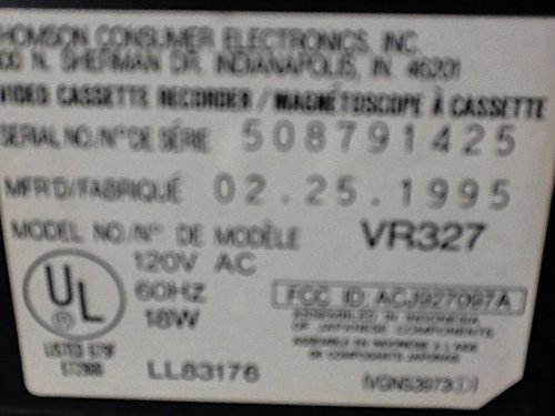 RCA VR327 VCR Video Cassette Recorder 4-Head Hi-Fi Stereo VHS Player. On-Screen Programming. Works Great. Comes with A/V Cable for TV Connection