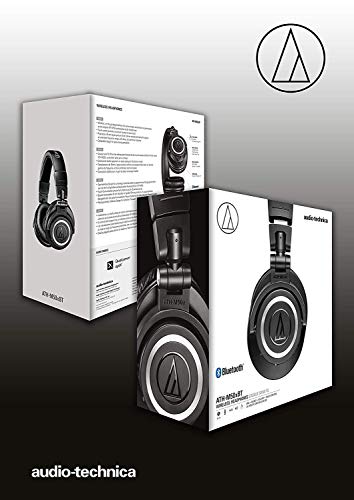 Audio-Technica ATHM50XBT Wireless Bluetooth Over-Ear Headphones, Black