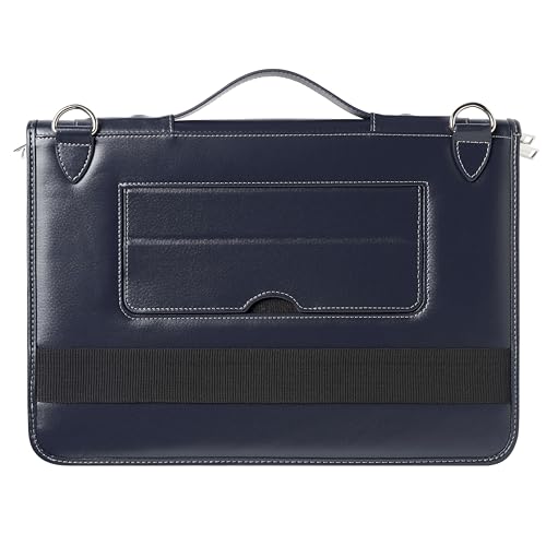 Broonel Blue Leather Laptop Messenger Case - Compatible with HP EliteBook 865 G9 16" WUXGA Laptop