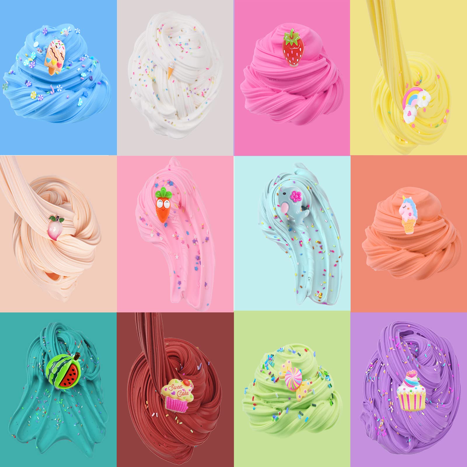 14 Pack Slime Kit Super Mini Butter Slime,Scented Funny Slimes,Soft and Non-Sticky for Girls and Boys,Party Favor Gifts