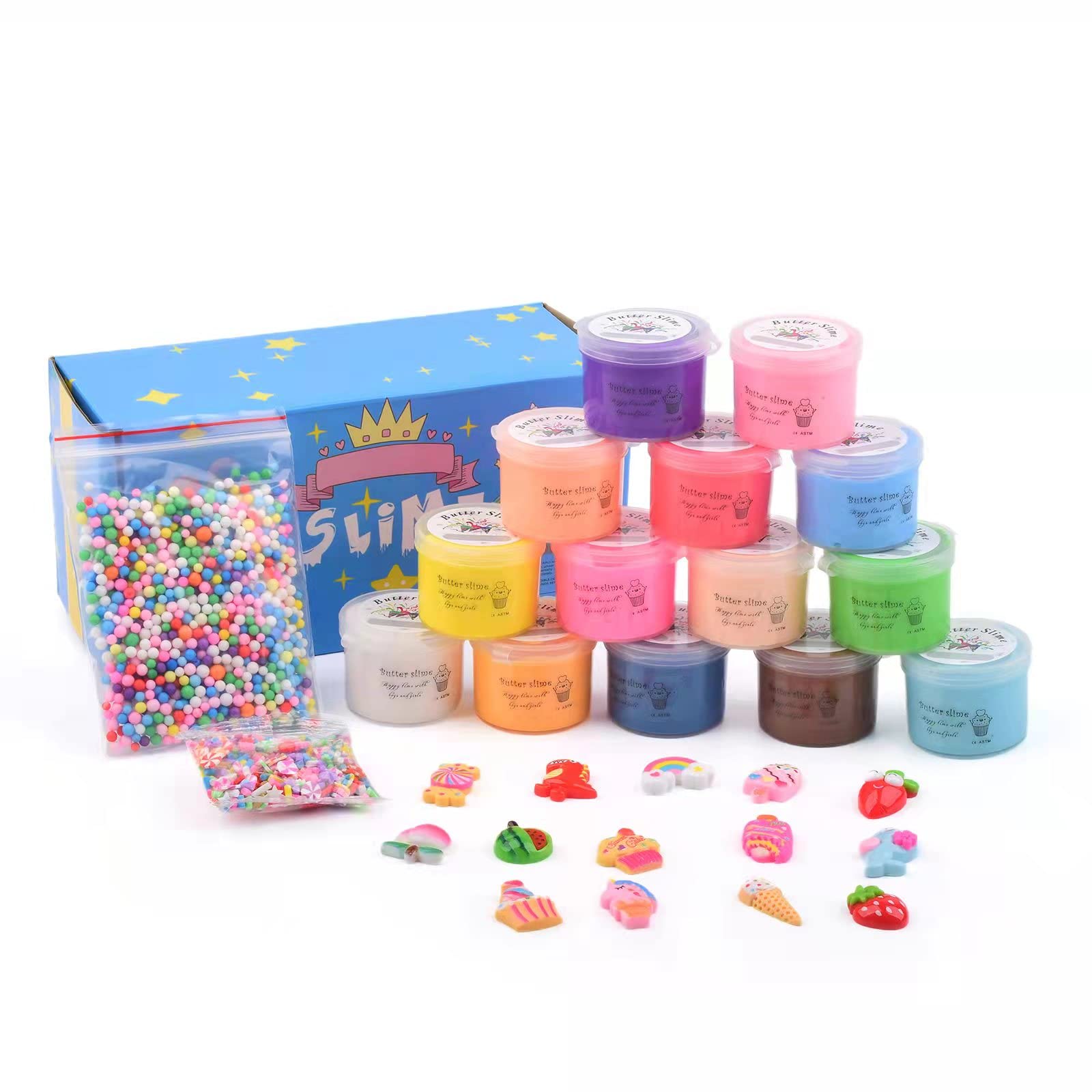 14 Pack Slime Kit Super Mini Butter Slime,Scented Funny Slimes,Soft and Non-Sticky for Girls and Boys,Party Favor Gifts