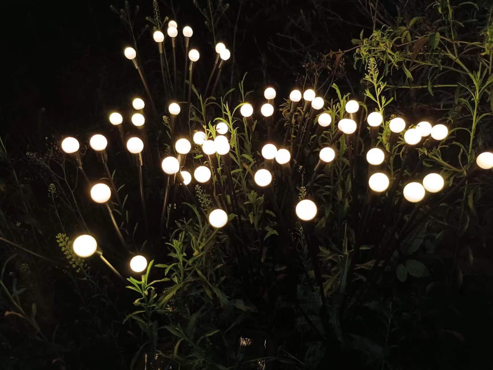 Phreewill Solar Garden Lights,Solar Swaying Light, Sway by Wind, Solar Outdoor Lights, Yard Patio Pathway Decoration, High Flexibility Iron Wire & Heavy Bulb Base, Warm White(4 Pack)