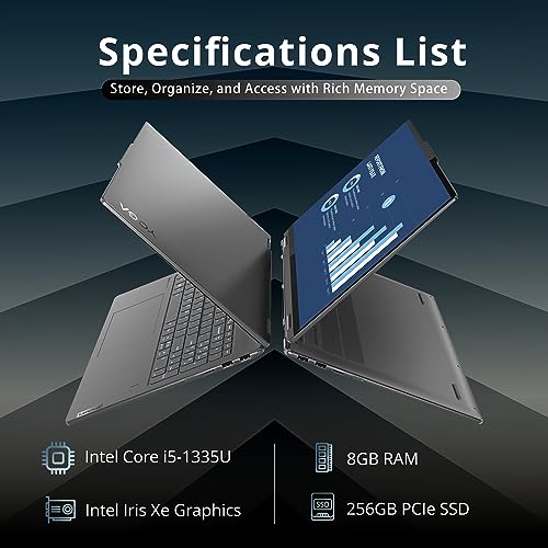 Lenovo Yoga 7i 16" WUXGA 2-in-1 Touchscreen Laptop, Intel Core i5-1335U, 8GB LPDDR5 RAM, 256GB SSD, Backlit Keyboard, Fingerprint Reader, Intel Iris Xe, FHD Webcam, Grey, Win 11, 32GB USB Card