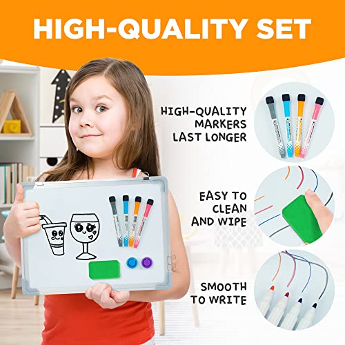 Small White Board Dry Erase - 12x16 Whiteboard for Wall, Double Sided Whiteboard, Small Dry Erase Board for Wall, White Board Dry Erase for Wall, White Boards for Students, Magnetic Whiteboard