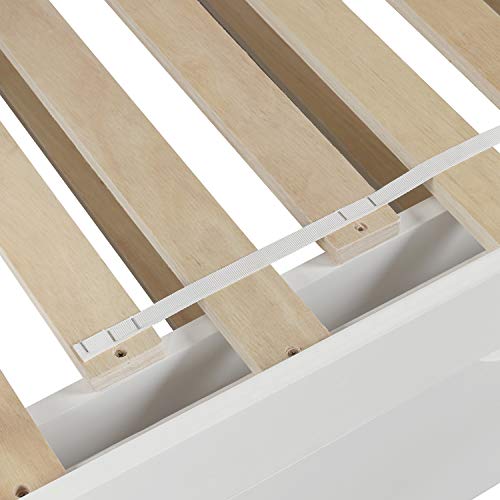 RUNWON Twin to King Extendable Daybed with Trundle,Wooden Platform Bed Furniture for Bedroom