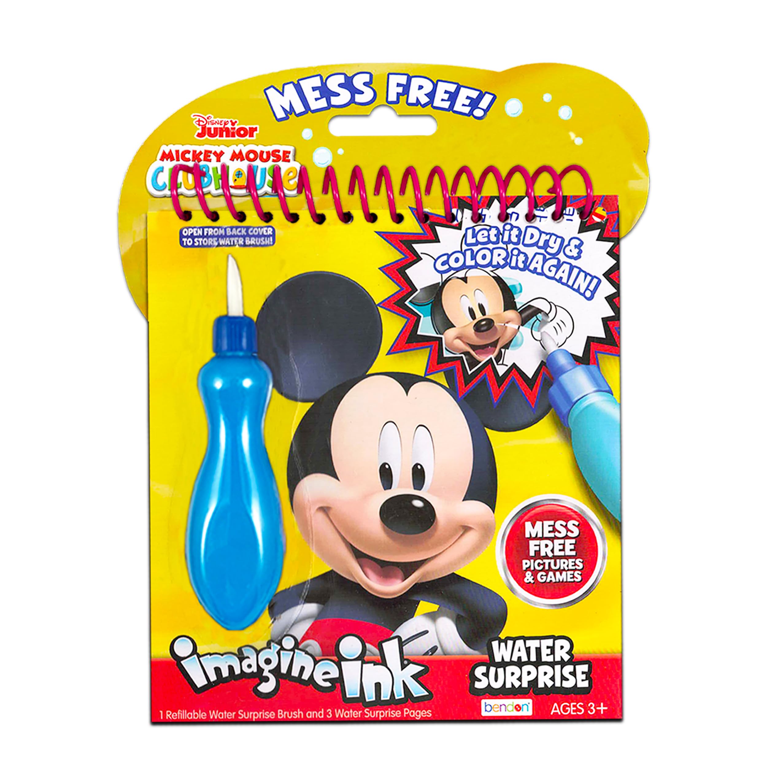 Water Painting Books Set for Toddlers Kids Ages 3-5 ~ 3 Pack No Mess Paint with Water Books with Water Surprise Brushes Thomas the Train, Mickey Mouse, Paw Patrol