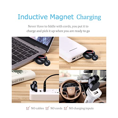 MALIHOO Mini Bluetooth Earbud Small Wireless Invisible Headphone,Single Earphone with 6 Hour Playtime for iPhone and Android Smart Phones PC TV Audiobook