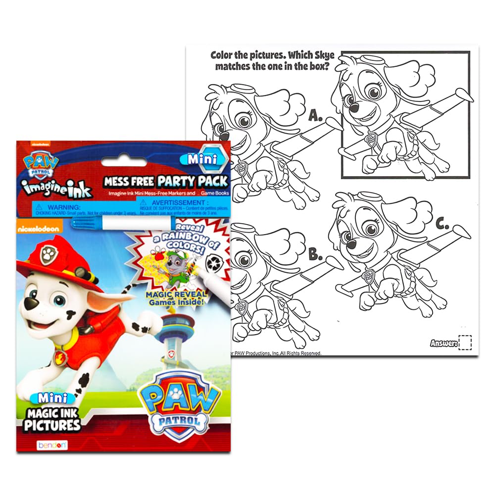 Water Painting Books Set for Toddlers Kids Ages 3-5 ~ 3 Pack No Mess Paint with Water Books with Water Surprise Brushes Thomas the Train, Mickey Mouse, Paw Patrol
