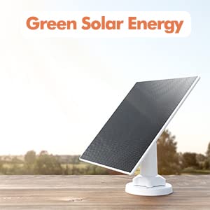 Dzees 5W Solar Panel for Wireless Outdoor Security Camera, Compatible with Rechargeable Battery Powered Camera, Continuous Solar Power for Camera, Waterproof, Reliable and Non-Stop Green Charging
