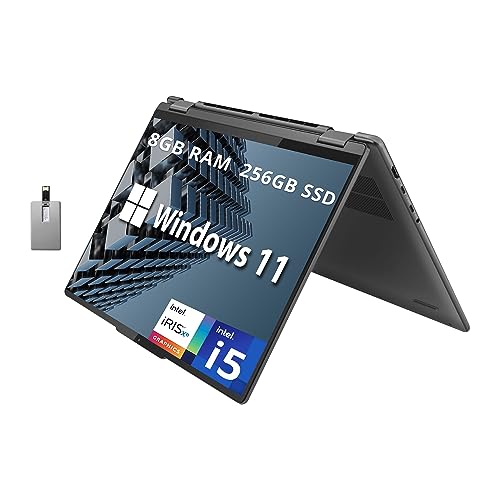 Lenovo Yoga 7i 16" WUXGA 2-in-1 Touchscreen Laptop, Intel Core i5-1335U, 8GB LPDDR5 RAM, 256GB SSD, Backlit Keyboard, Fingerprint Reader, Intel Iris Xe, FHD Webcam, Grey, Win 11, 32GB USB Card