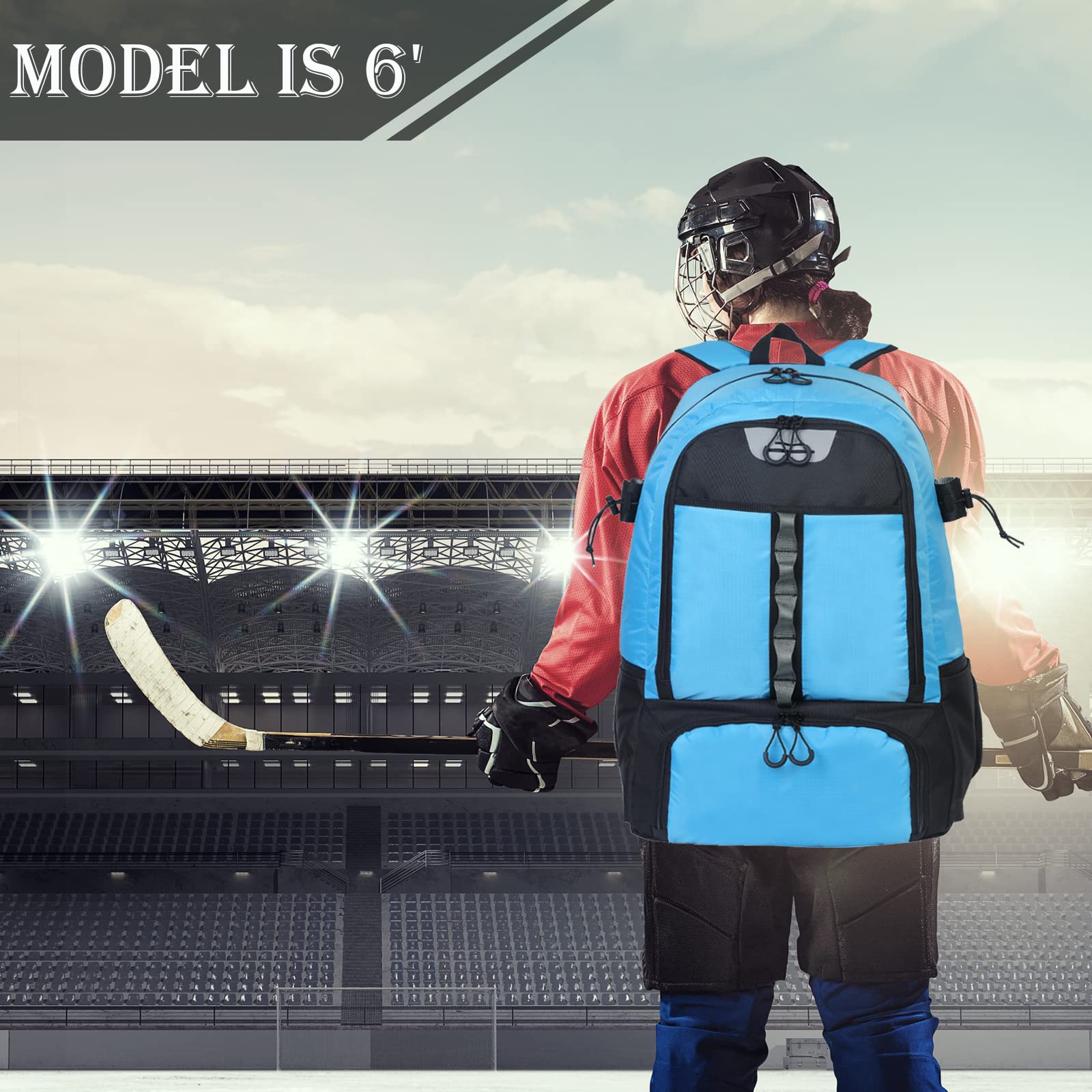 G GATRIAL Extra Large Lacrosse Bag Backpack-20/23 Inch Lacrosse Backpack Holds All Lacrosse or Field Hockey Equipment-Two Stick Holders and Separate Cleats Compartment