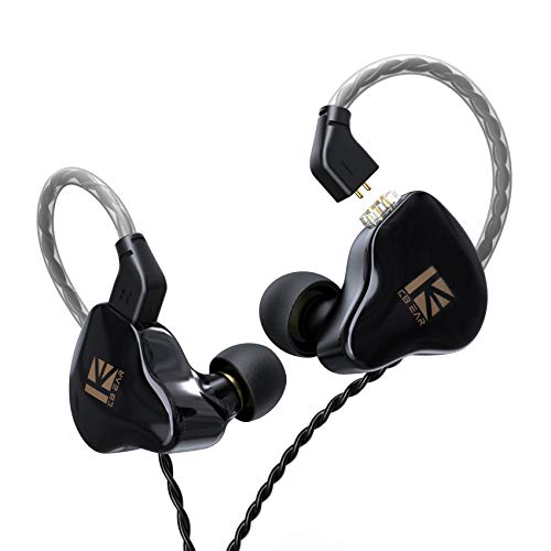 YINYOO KBEAR KS1 Wired Earphones, Deep Bass Earbuds Headphone Noise Cancelling in-Ear Ear Buds Without Microphone with Ear Hooks Cable for Laptop Phone Computer,Musician Stage,Drummer(Without mic)