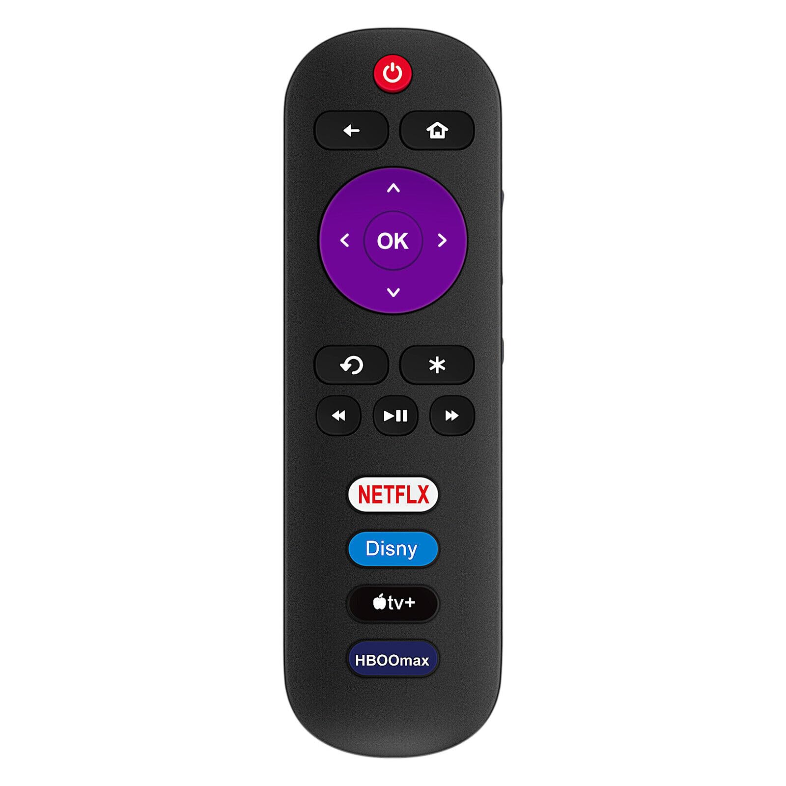 Amtone RC280 OEM Replacement Universal TV Remote Control Compatible with All TCL Roku TVs. 【Only Works with Roku TVs, Not for Roku Stick and Roku Box】 (Netflix/Disney/AppleTV/HBOMAX)