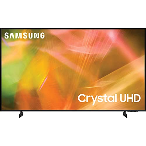 SAMSUNG UN50AU8000 50 Inch UHD 4K Crystal UHD Smart LED TV Bundle with Premium 4 YR CPS Enhanced Protection Pack