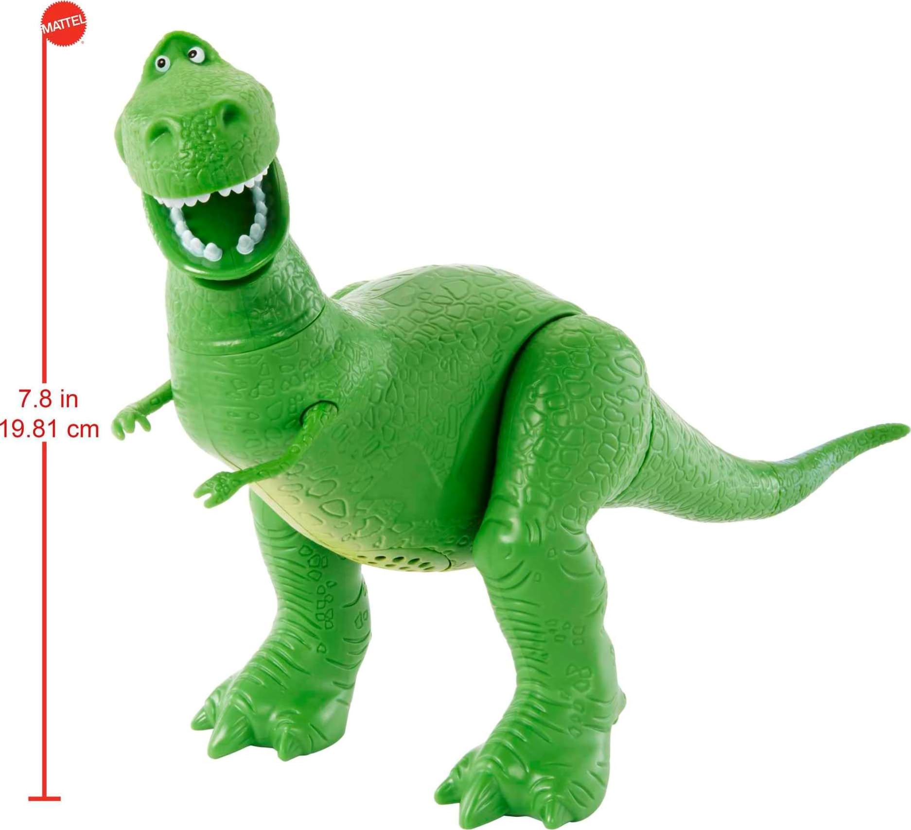 Toy Story 4 4 True Talkers Rex Figure, 7.8 in / 19.81 cm-Tall Posable, Talking Character Figure with Authentic Movie-Inspired Look and 15+ Phrases, Gift for Kids 3 Years and Older