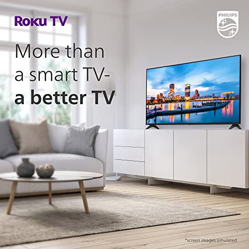 PHILIPS 40-Inch 1080p FHD LED Roku Smart TV with Voice Control App, Airplay, Screen Casting, & 300+ Free Streaming Channels