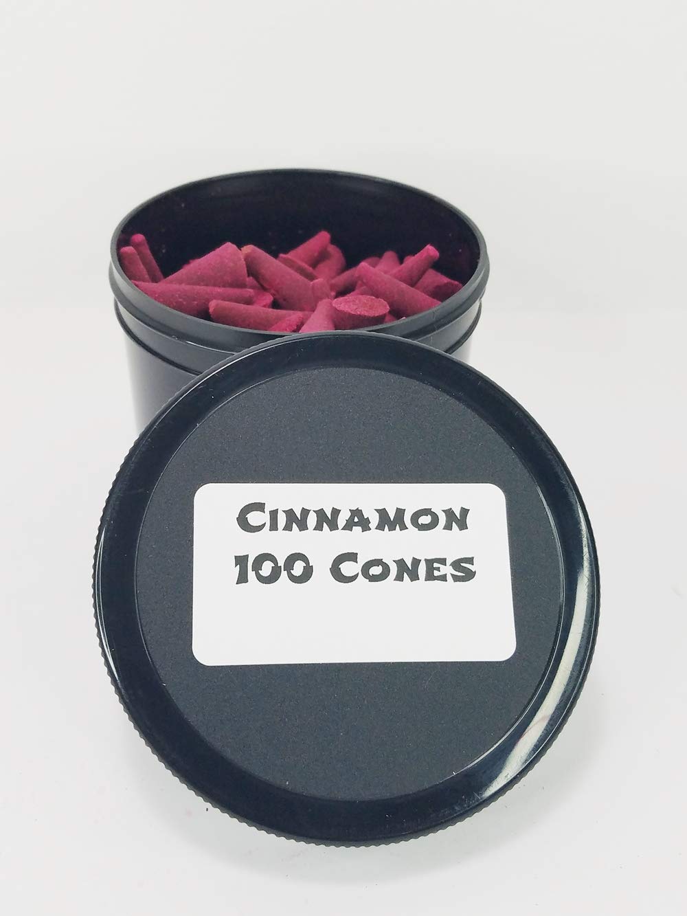 Backwoods Lighting LLC Cinnamon Incense Cones 100 Count in an Air Tight Reusable Jar / a Cleanser Like White Sage /Highly Fragranced,Small