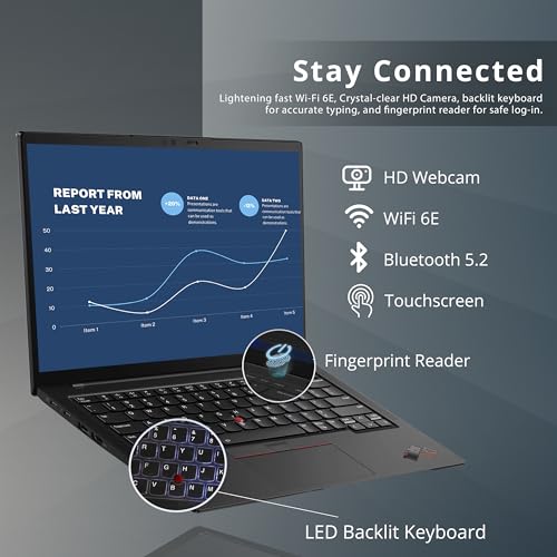 Lenovo Thinkpad X1 Carbon Gen 10 14.0" WUXGA Touchscreen Business Laptop, Intel Core i7-1260P, 32GB RAM, 1TB PCIe SSD, Intel Iris Xe Graphics, Win 11 Pro, Black, 32GB Hotface USB Card