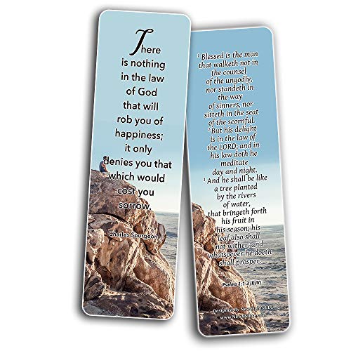 Popular Bible Verses for Men Bookmarks KJV (30-Pack) - Christian Gifts for Men Church Supplies Encouragement