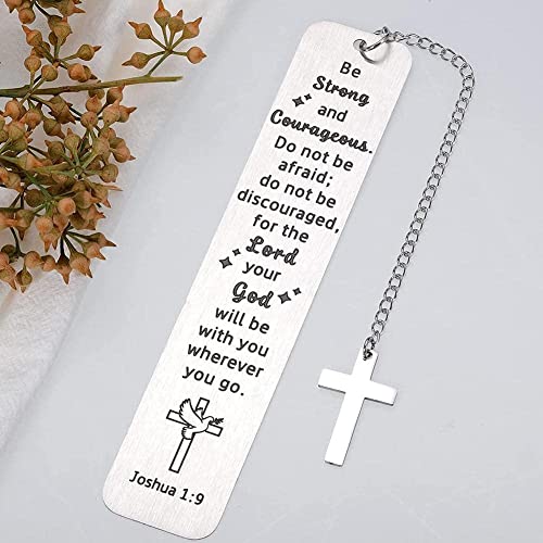 Metal Bookmark with Cross Pendant Inspirational Mark Gifts Book Page Teacher's Day Book Reading Stationery Student