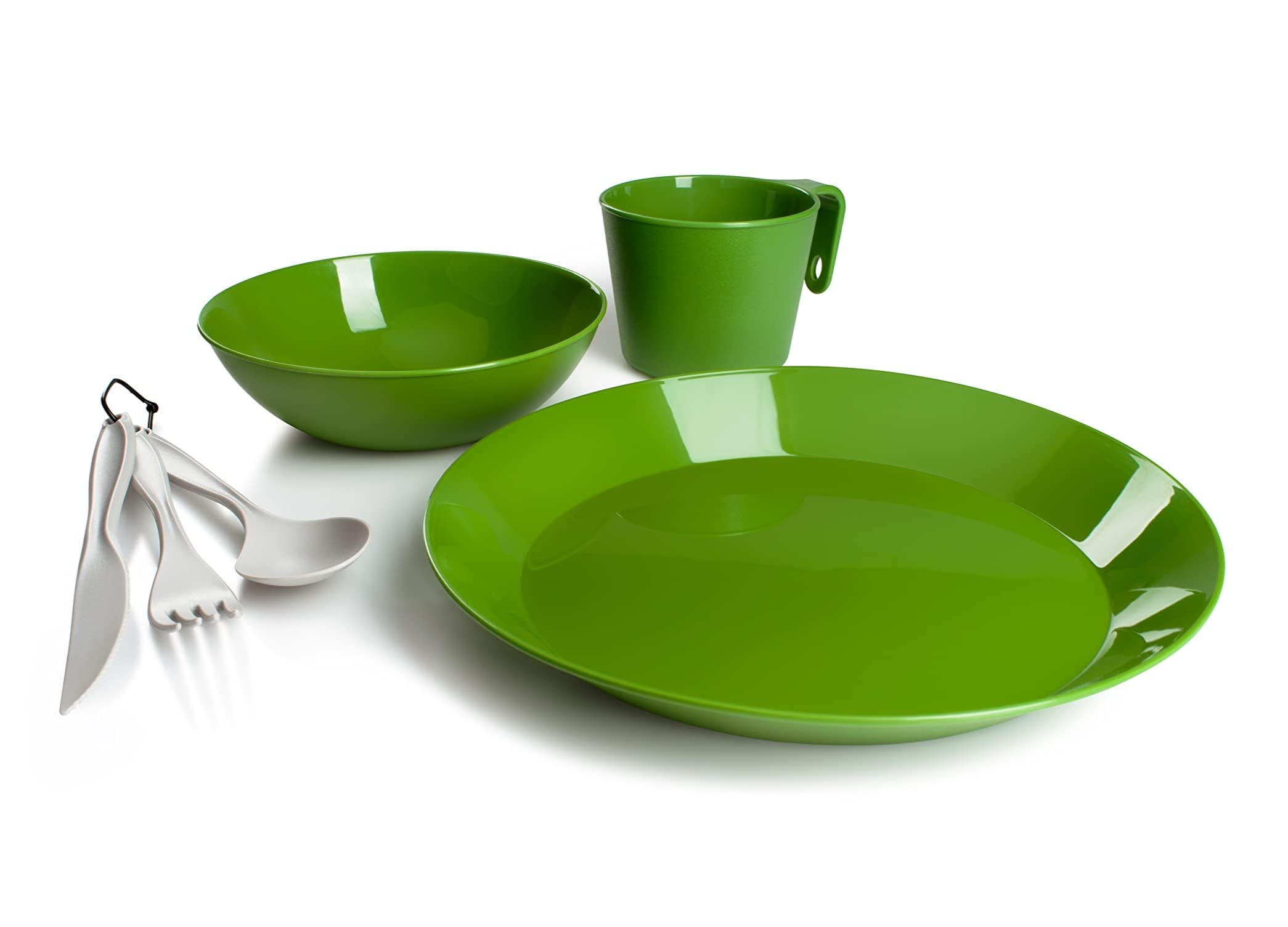 GSI Outdoors Cascadian 1 Person Table Set for Camping & Outdoors - Plate, Bowl, Mug Cup & Cutlery