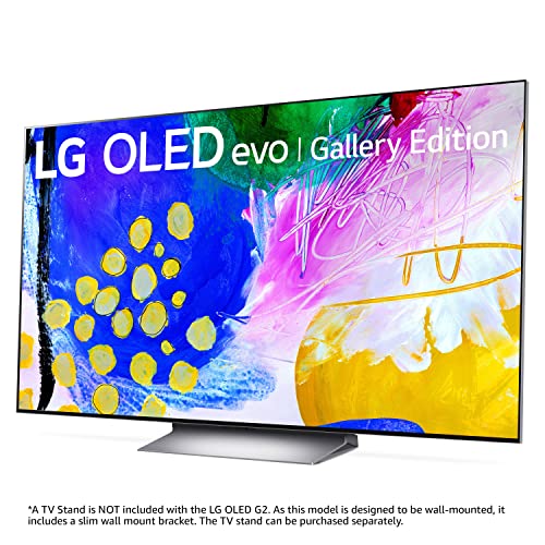 LG G2 Series 65-Inch Class OLED evo Gallery Edition Smart TV OLED65G2PUA, 2022 - AI-Powered 4K TV, Alexa Built-in
