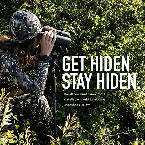 HIDEN Super Stalk Camo Hunting Pants for Men, Water Repellant, Ultra Silent, Turkey Hunt, Forest Camo, 38W x 32L
