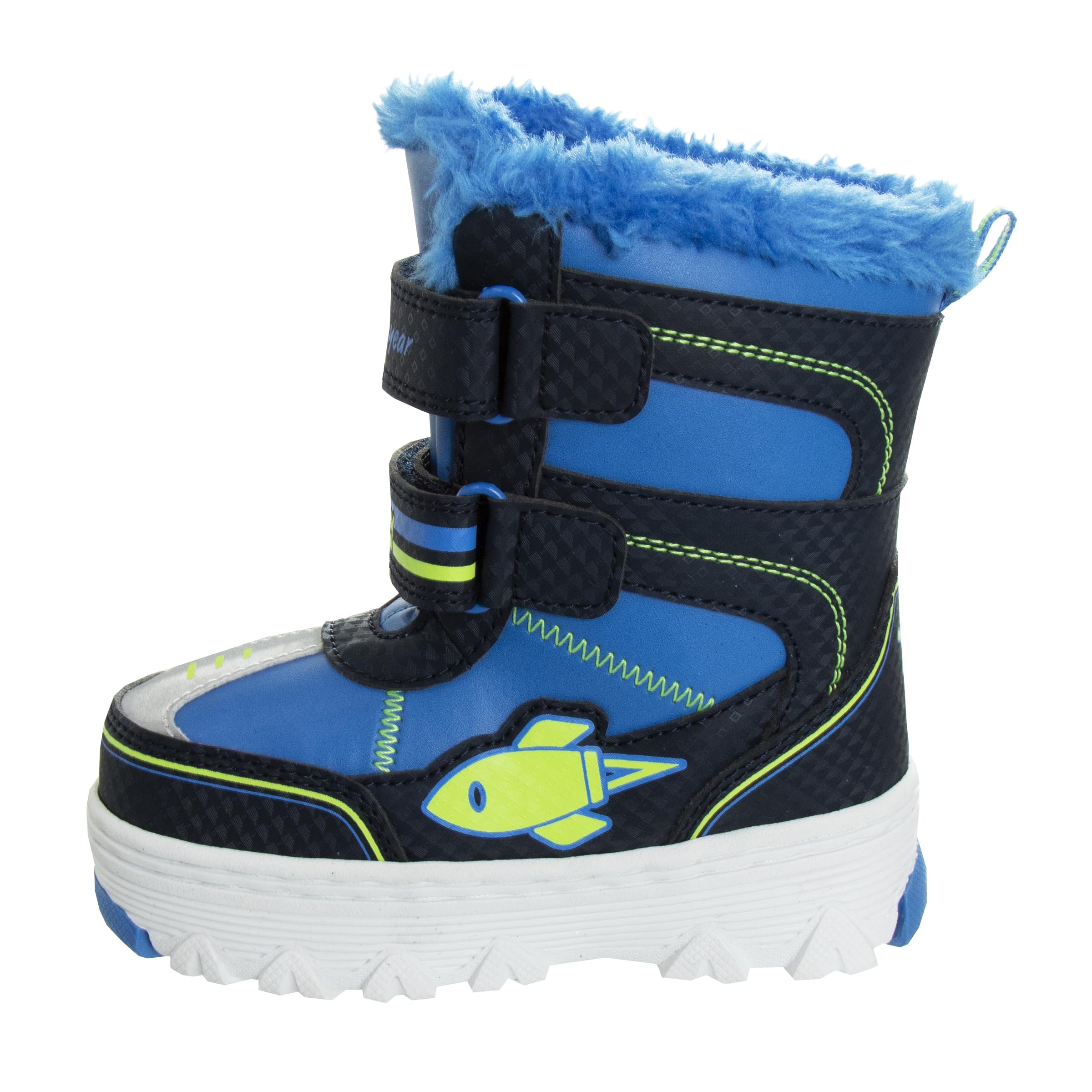 Disney Toy Story Snowboots - Buzz Lightyear Sheriff Woody - Fur Lined Insulated Waterproof boys Winter Boots - Navy Blue (size 12 Little Kid)