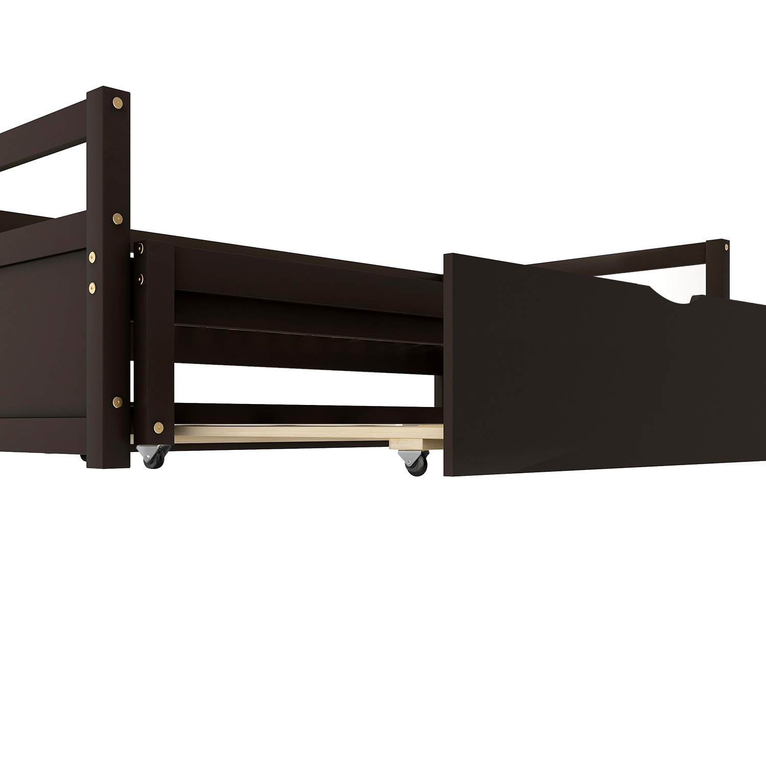 Harper & Bright Designs Extending Daybed with Trundle Twin to King Design Sofa Bed for Living Room or Bedroom Furniture, Espresso