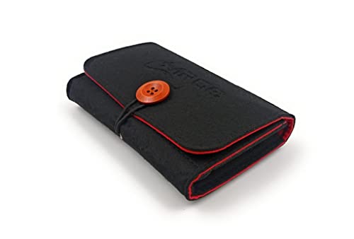 MRGC Felt Soft Case Carrying Bag for Anbernic RG351MP / RG351P / RG350 / RG350M / RG350P / RK2020 / RGB10 - Portable Travel Case, Protective Pouch for Handheld Retro Game Console (Black)