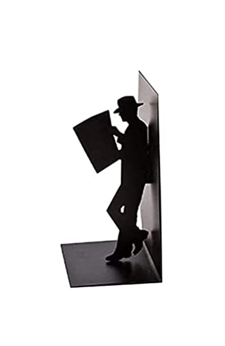 Book End Iron Bookends Book Support Retro Non-Skid Book Stoppers Home Office Table Desktop Decor Book Stand Bookend ( Color : OneColor )