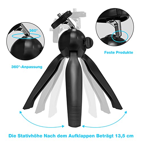 FunFlix Mini Projector DesktopTripod Compatible with Most Mini Projector: DBPOWER, Anker, DR,etc. Projector Stand with 360°Ball Head, Digital Camera Projectors