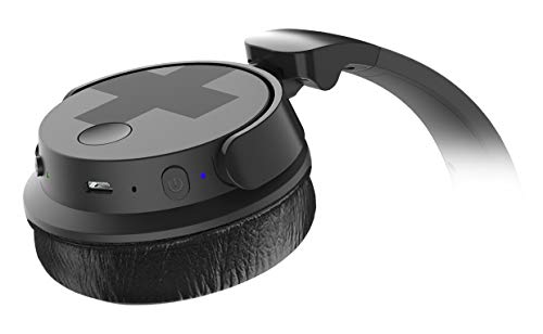 Philips Bass+ BH305 Wireless Bluetooth Active Noise Cancelling Lightweight Stereo Headphones with Up to 18 Hours of Playtime - Black (TAPH305BK)