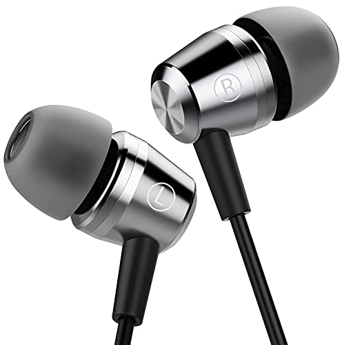 Fixscad Y490, Earphones in-Ear Headphones with Mic, High Sensitivity Microphone โ Noise Isolating, High Definition for Music, Earbuds for Samsung, iPhone, iPad, Smartphone, MP3 Players.
