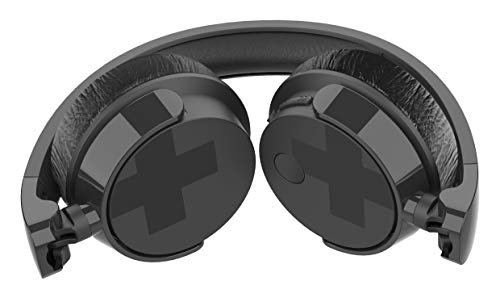 Philips Bass+ BH305 Wireless Bluetooth Active Noise Cancelling Lightweight Stereo Headphones with Up to 18 Hours of Playtime - Black (TAPH305BK)