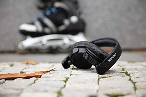 Philips Bass+ BH305 Wireless Bluetooth Active Noise Cancelling Lightweight Stereo Headphones with Up to 18 Hours of Playtime - Black (TAPH305BK)