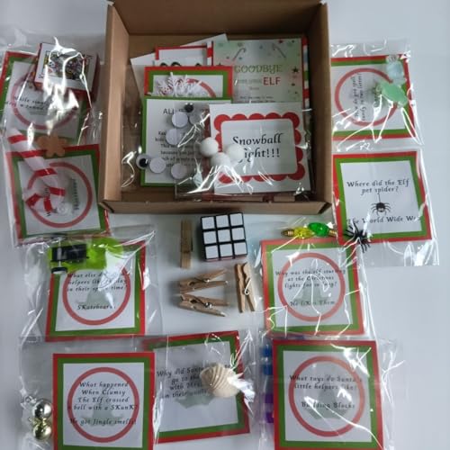 Elf kit 24 Days of Christmas Elf Magic Kit for 2024 Fun Elf Activities Props and Countdown Xmas Gift and Party Favor