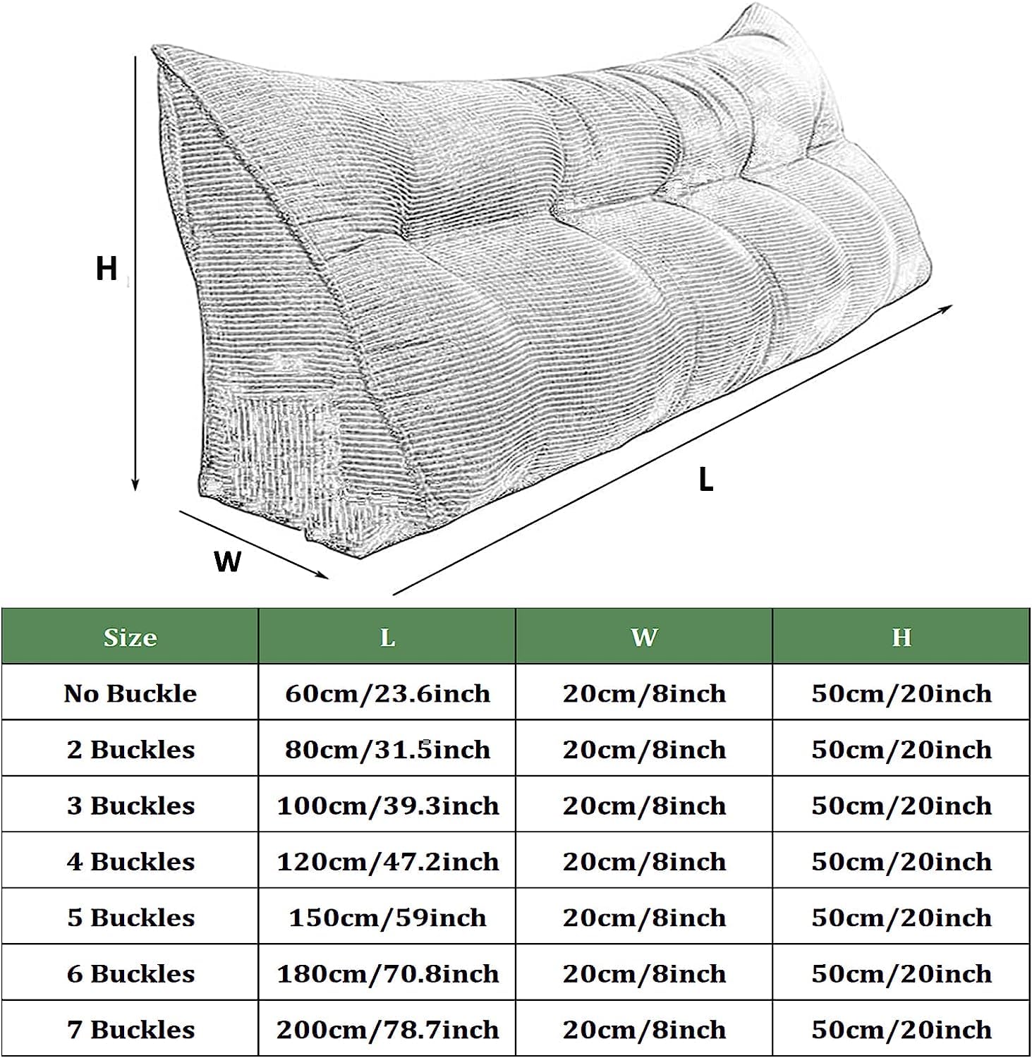Large Triangular Reading Wedge Pillow, Bed Rest Headboard Cushion Headboard Pillow Bolster Cushion for Twin Full Queen King Daybed Bed Bunk Bed (Color : Black, Size : 31.5inch/80cm)