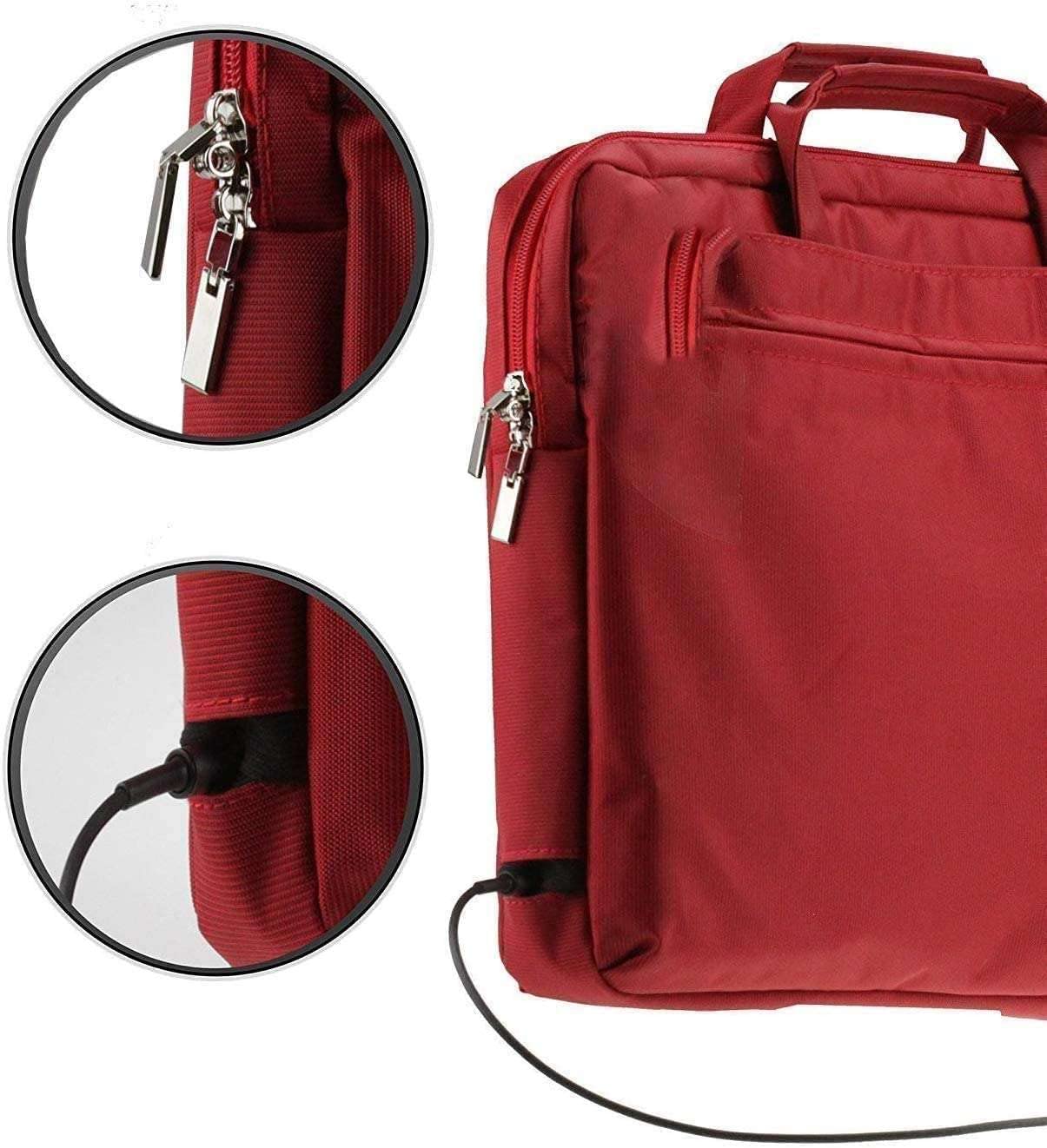 Navitech Red Sleek Water Resistant Travel Bag - Compatible with HP EliteBook 865 G9 16" WUXGA Laptop
