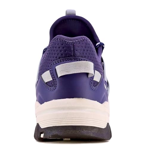 NAUTICA Men’s Hiking Shoes Durable Trekking Trail - Low-Height Slip Resistant Traction Grip Boots for Indoors & Outdoors, Adventures, Traveling, Backpacking - Backwoods - Navy - Size 9.5
