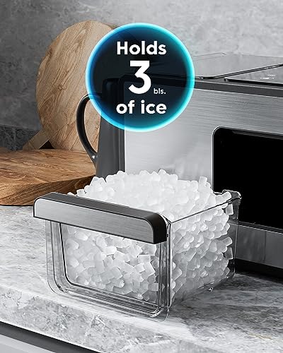 Freezimer Dreamice X3 | Nugget Ice Maker Machine Countertop Sonic Ice Kid Friendly | Pebble Ice Maker Chewable Soft Ice | Self Cleaning | 40lbs/24h