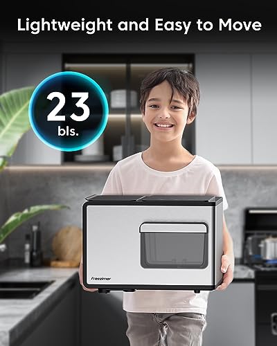 Freezimer Dreamice X3 | Nugget Ice Maker Machine Countertop Sonic Ice Kid Friendly | Pebble Ice Maker Chewable Soft Ice | Self Cleaning | 40lbs/24h
