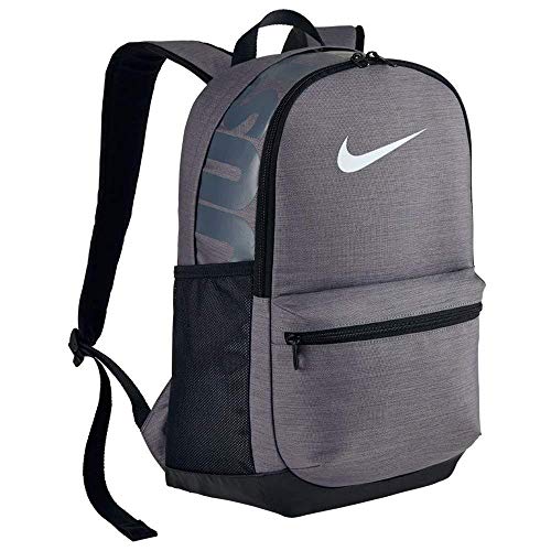 NIKE Brasilia Medium Backpack, Flint Grey/Black/White, Misc