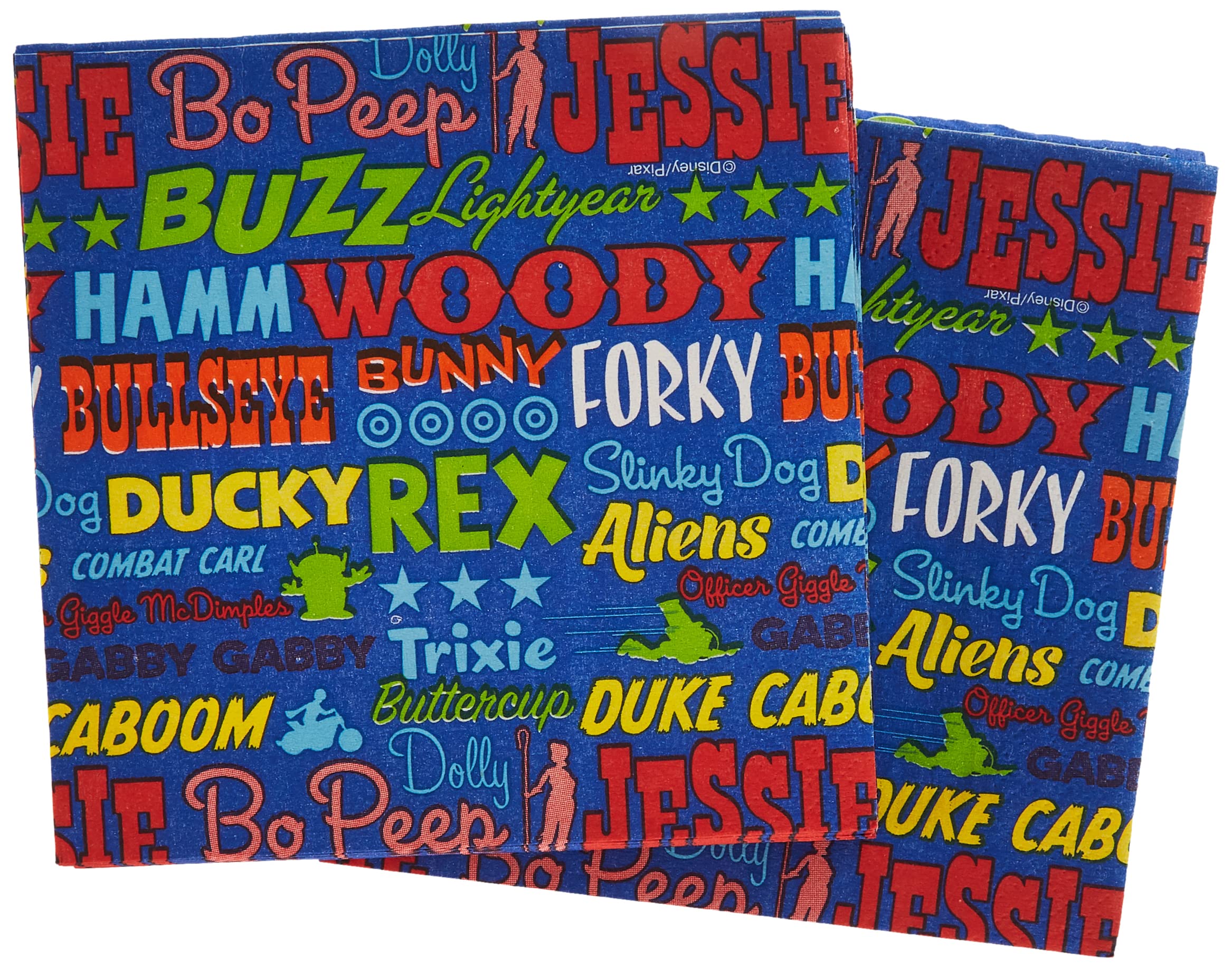 Disney/Pixar Toy Story 4 Beverage Napkins - 5" x 5" (Pack Of 16), Vibrant Multicolor Design, Soft & Absorbent Paper Napkins - Perfect For Themed Parties & Celebrations