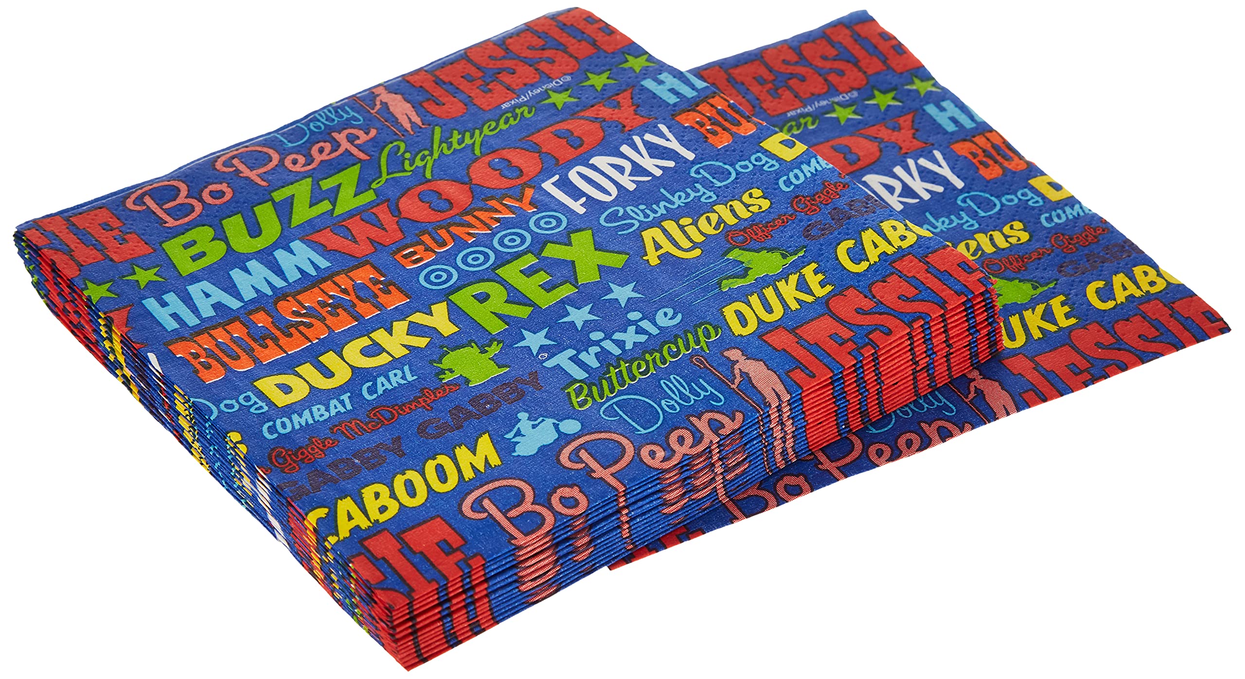 Disney/Pixar Toy Story 4 Beverage Napkins - 5" x 5" (Pack Of 16), Vibrant Multicolor Design, Soft & Absorbent Paper Napkins - Perfect For Themed Parties & Celebrations